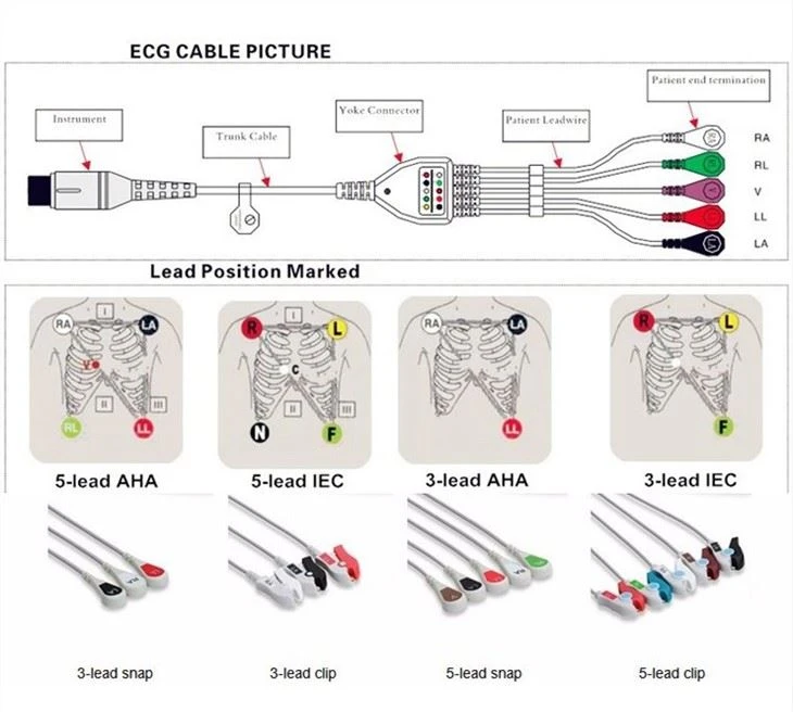Kabel EKG/EKG HEYER/SAADAT/SIARE 8 Pin Produsen dan Pemasok - Harga ...